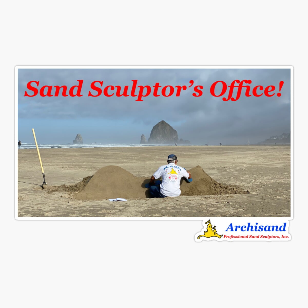 Maneki Sand Sculptor'S Office Sticker, Phone Decal Water Bottle ...