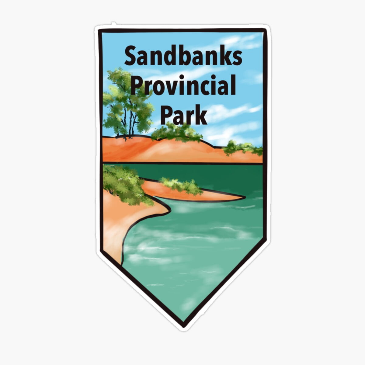 Maneki Sandbanks Provincial Park Sticker, Phone Decal Water Bottle ...