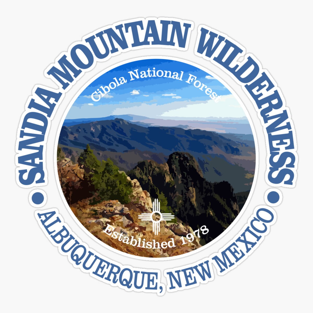 Maneki Sandia Mountain Wilderness (Wa) Sticker, Phone Decal Water ...