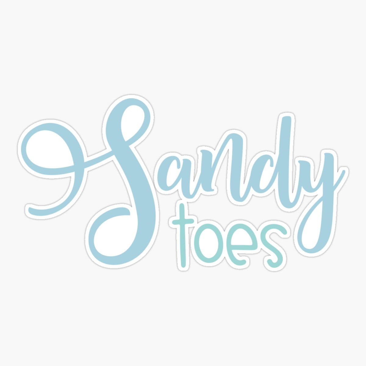 Maneki Sandy Toes Beach Vibe Sticker, Phone Decal Water Bottle Stickers ...