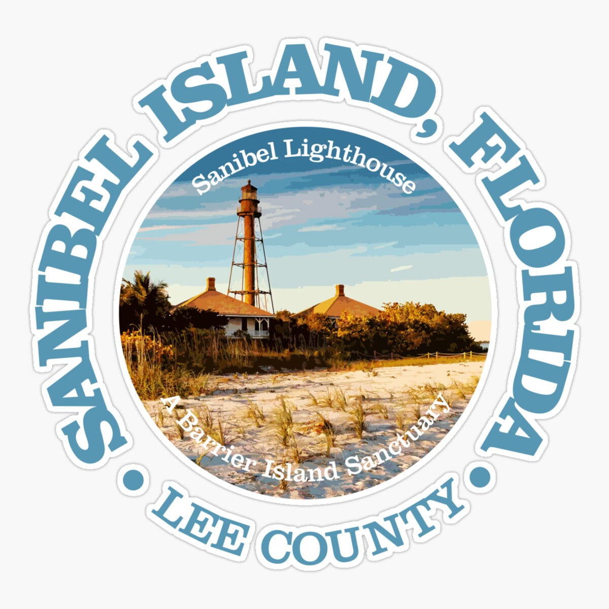 Maneki Sanibel Island (C) Sticker, Phone Decal Water Bottle Stickers ...