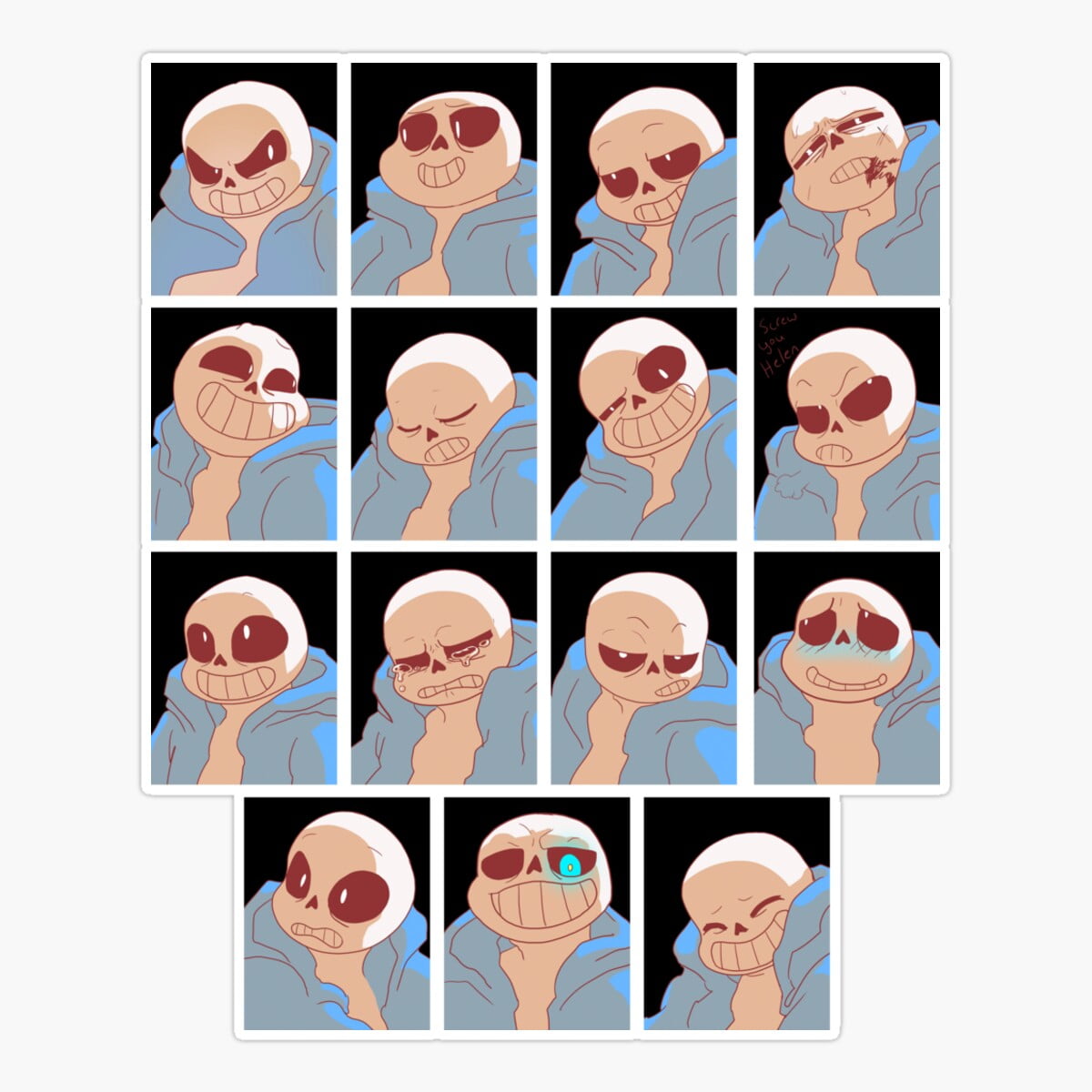 Maneki Sans' Expressions Er, Phone Decal Water Bottle Stickers Car ...