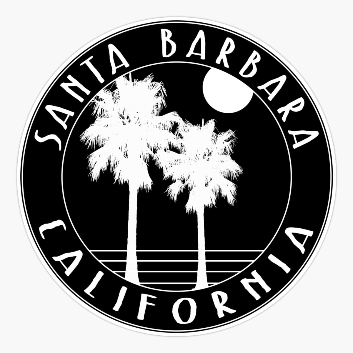 Maneki Santa Barbara California 3 Decal Sticker Surfing Pacific Ocean ...