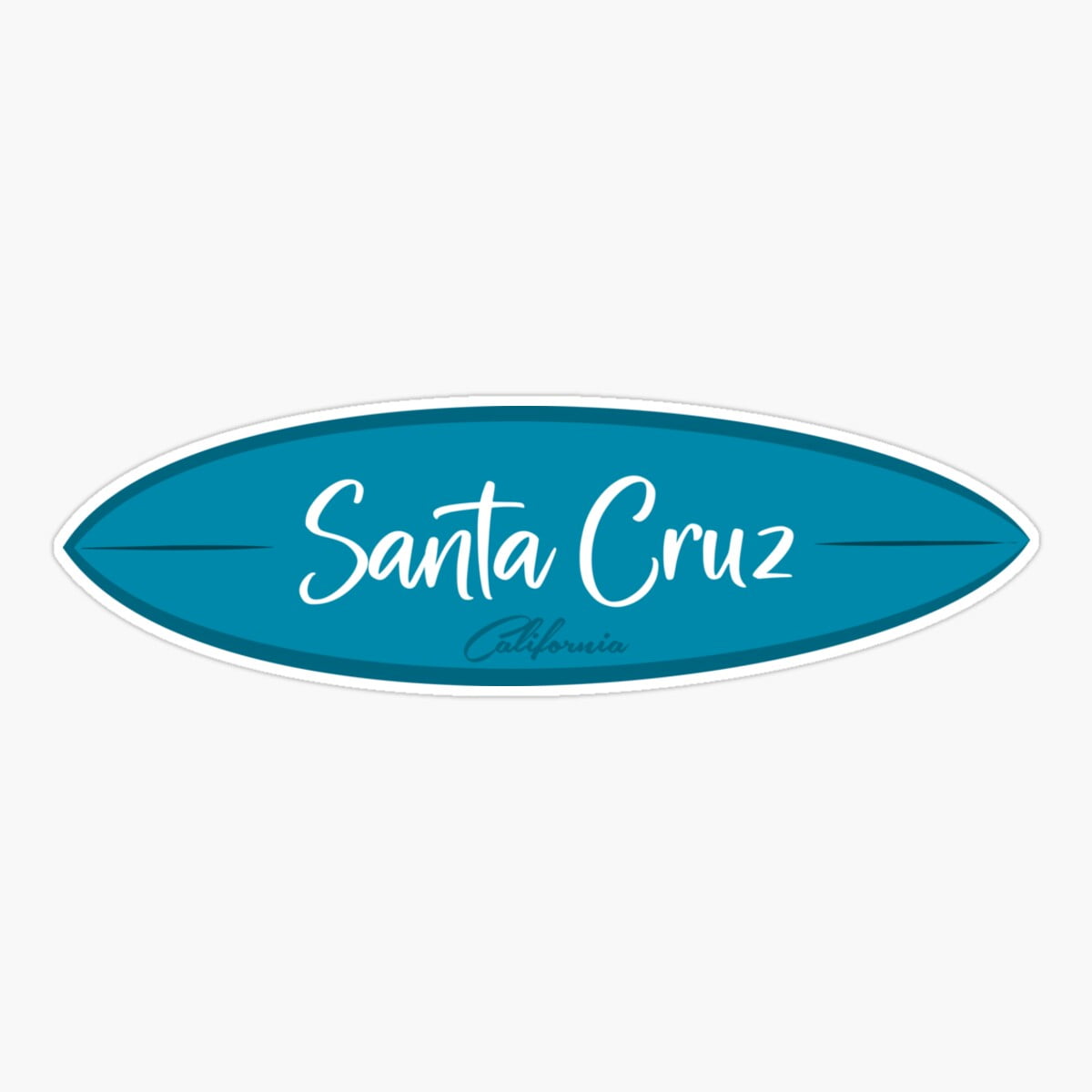 Maneki Santa Cruz California Surfboard Sticker, Phone Decal Water ...