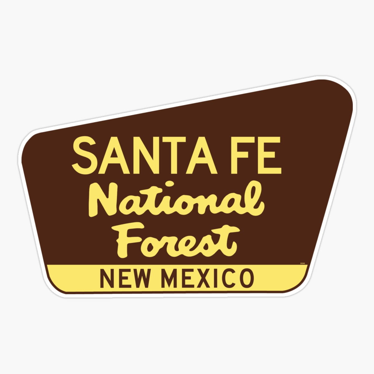 Maneki Santa E National Orest New Mexico Laptop Luggage Bumper Sticker ...