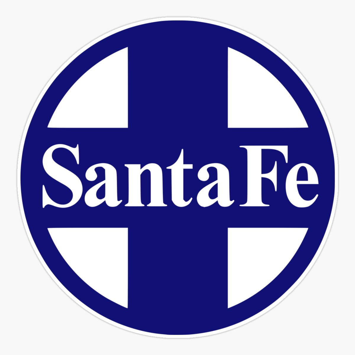 Maneki Santa Fe Railroad Sticker, Phone Decal Water Bottle Stickers Car ...