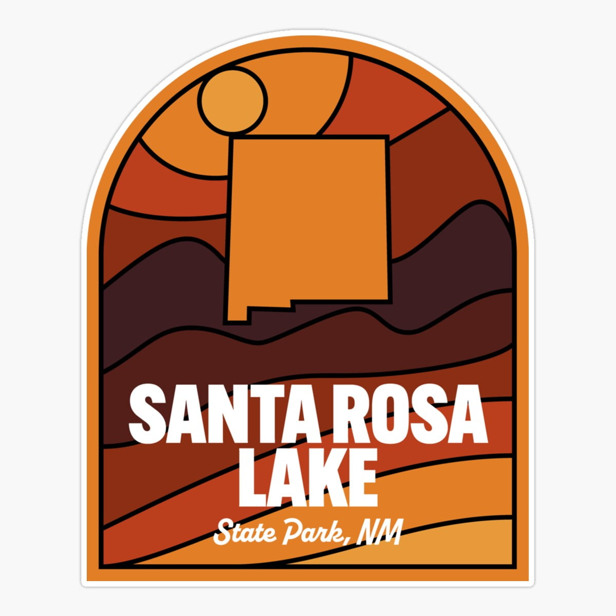 Maneki Santa Rosa Lake State Park New Mexico Sticker, Phone Decal Water ...