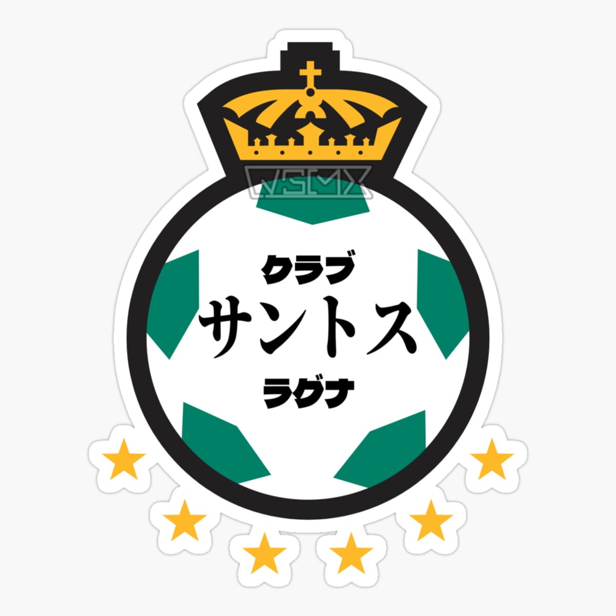 Maneki Santos Laa Shield In Japan Liga Mx Sticker, Phone Decal Water ...
