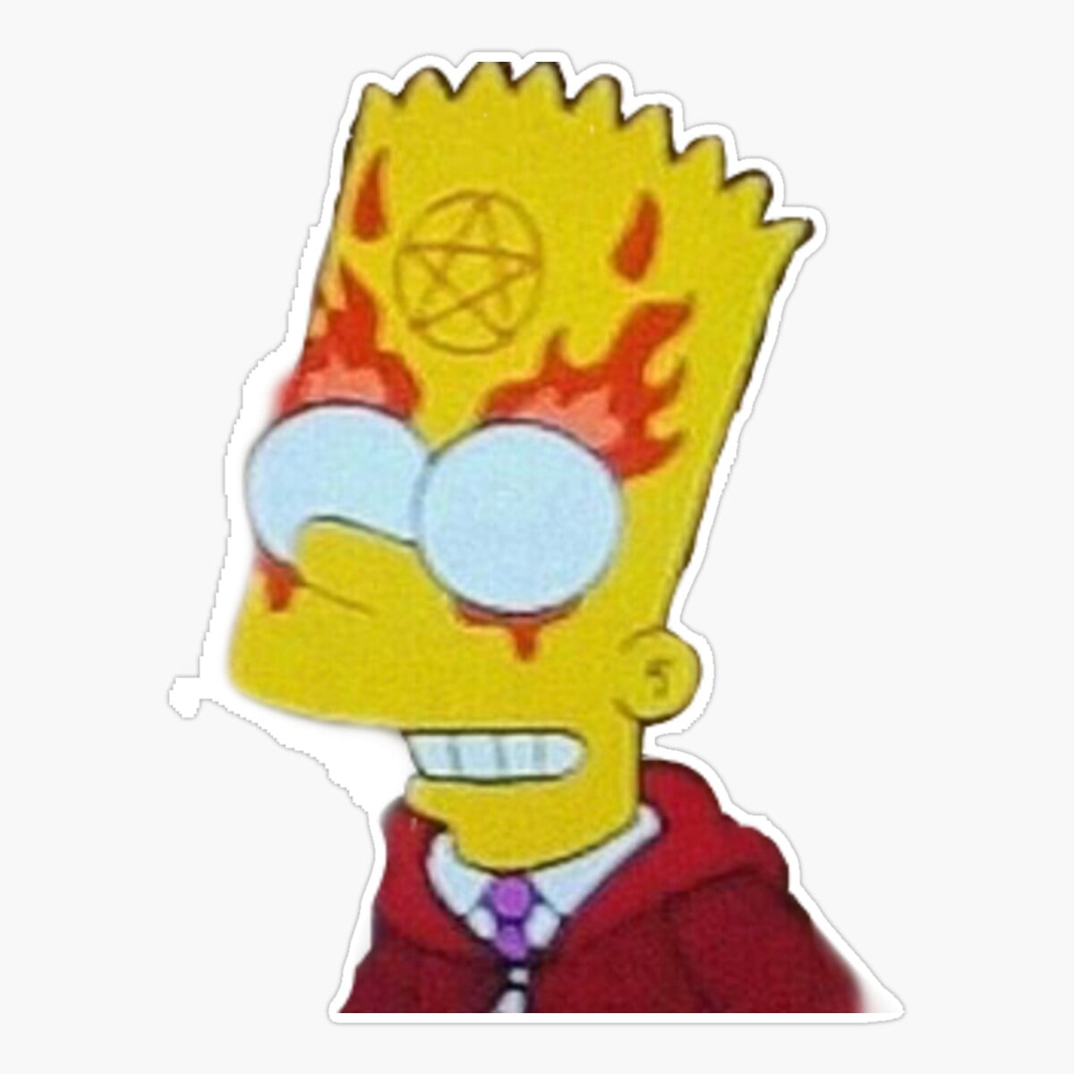 Maneki Satan Bart Sticker, Phone Decal Water Bottle Stickers Car Decals ...