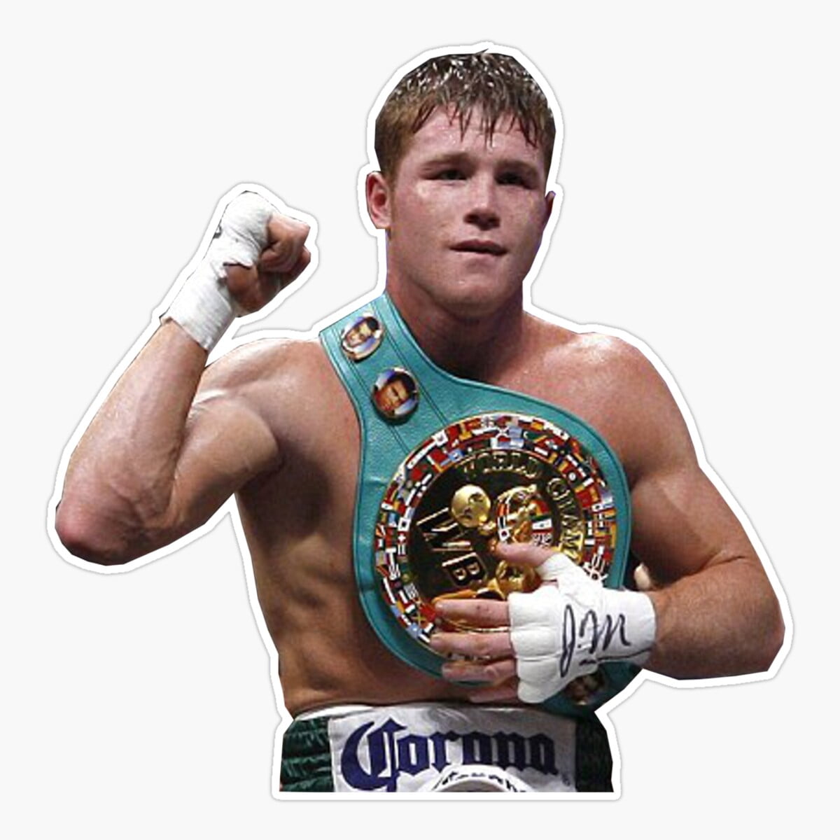 Maneki Saul Canelo Alvarez Boxing Sticker, Phone Decal Water Bottle ...