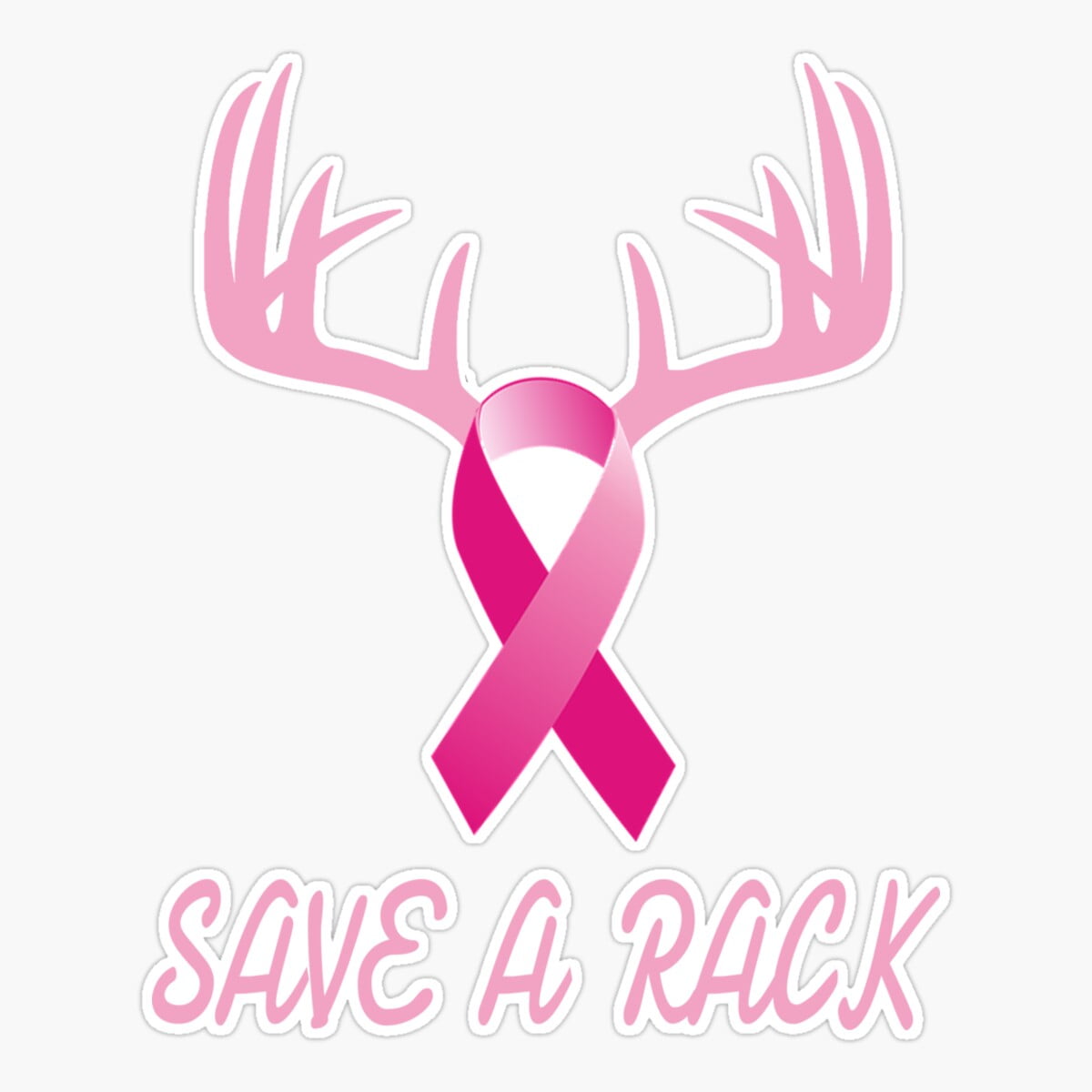 Maneki Save A Rack - Breast Cancer Pink Ribbon Er, Phone Decal Water ...