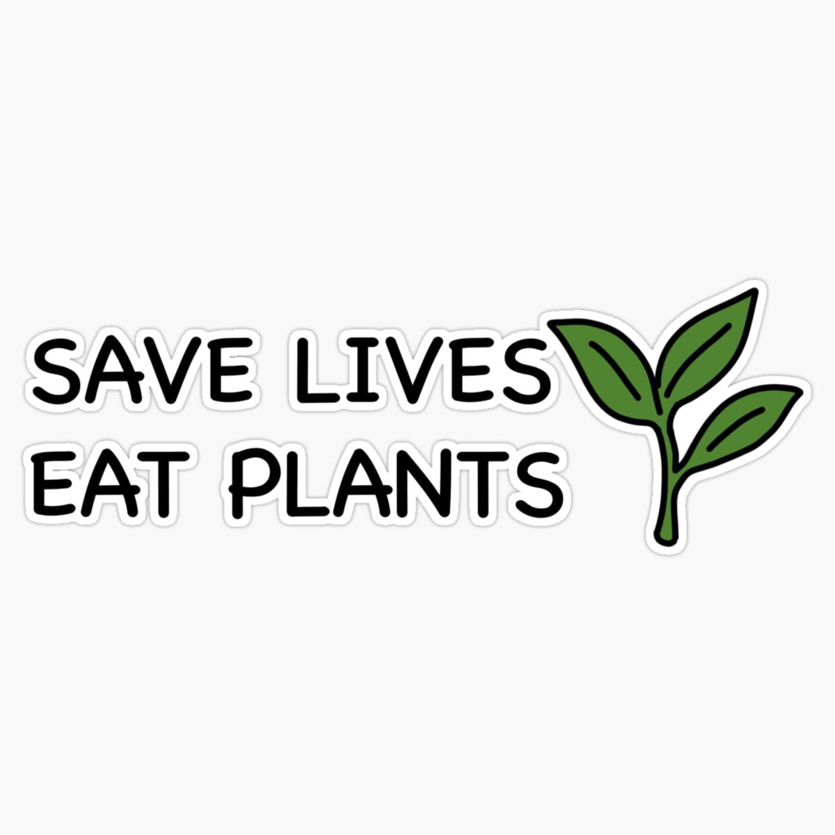 Maneki Save Lives Eat Plants Vegan Er, Phone Decal Water Bottle ...