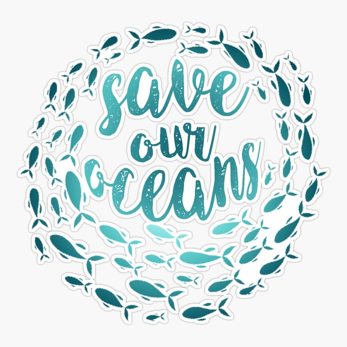 Maneki Save Our Oceans Sticker, Phone Decal Water Bottle Stickers Car ...