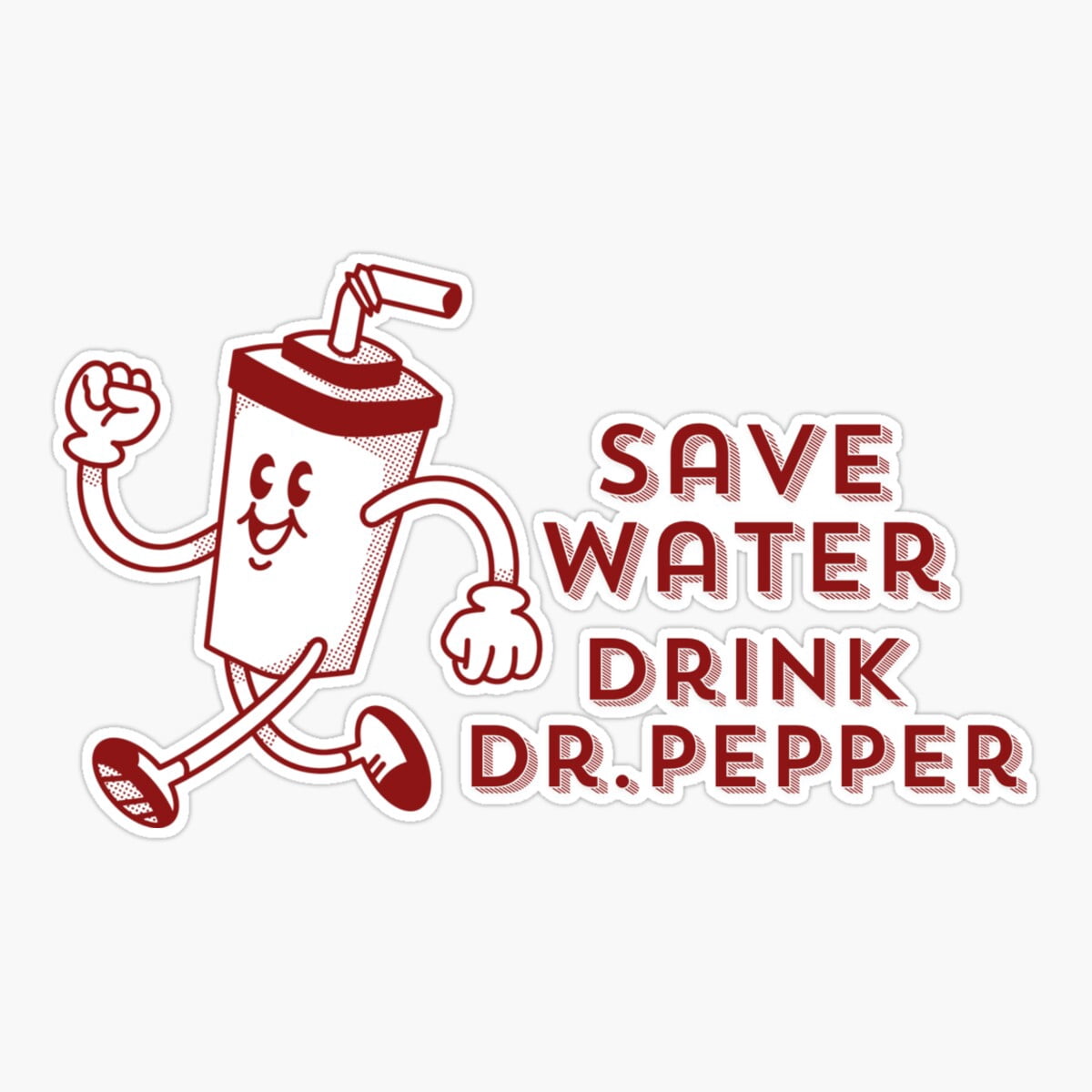 Maneki Save Water Drink Dr.P Sticker, Phone Decal Water Bottle Stickers ...