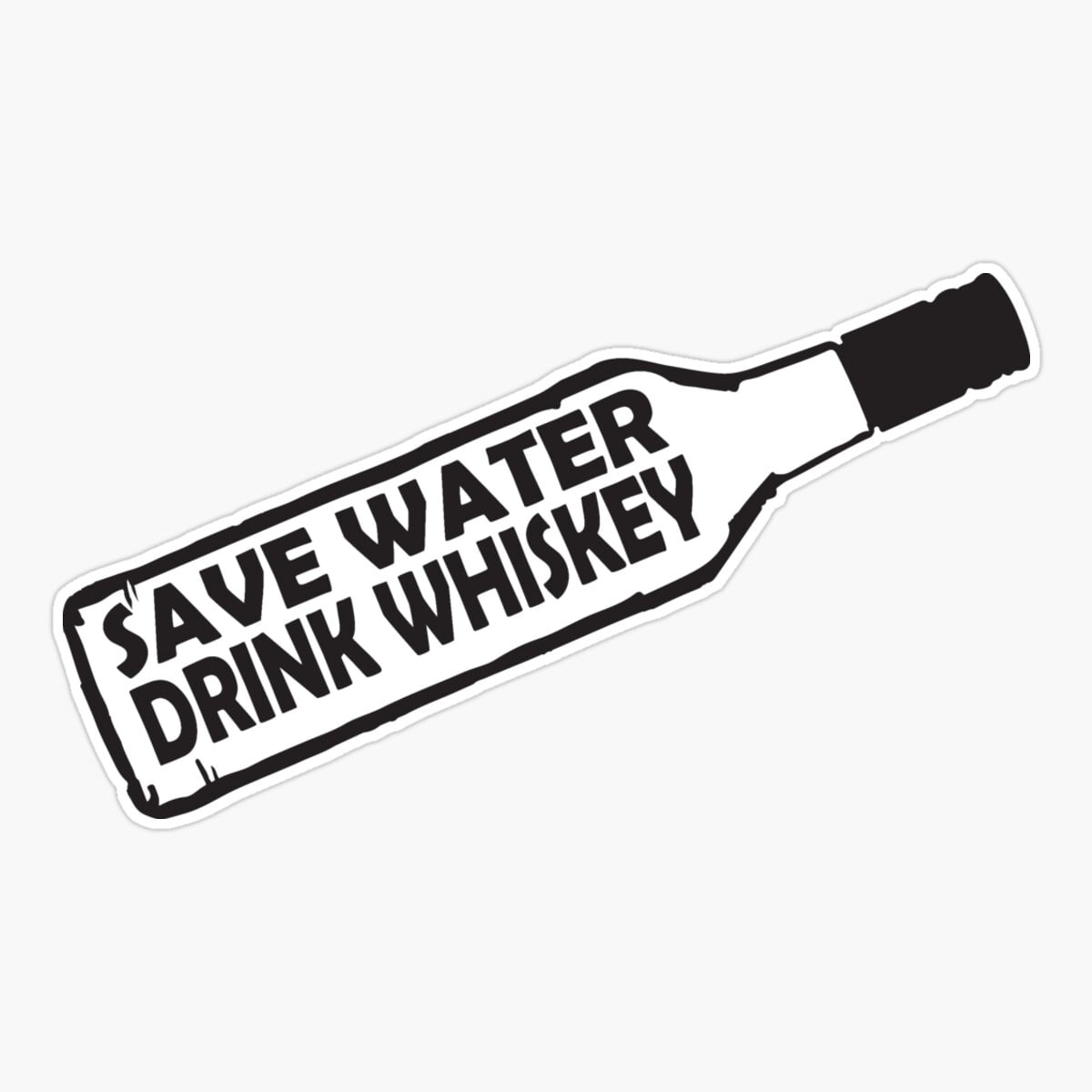 Maneki Save Water Drink Whiskey Er, Phone Decal Water Bottle Stickers ...