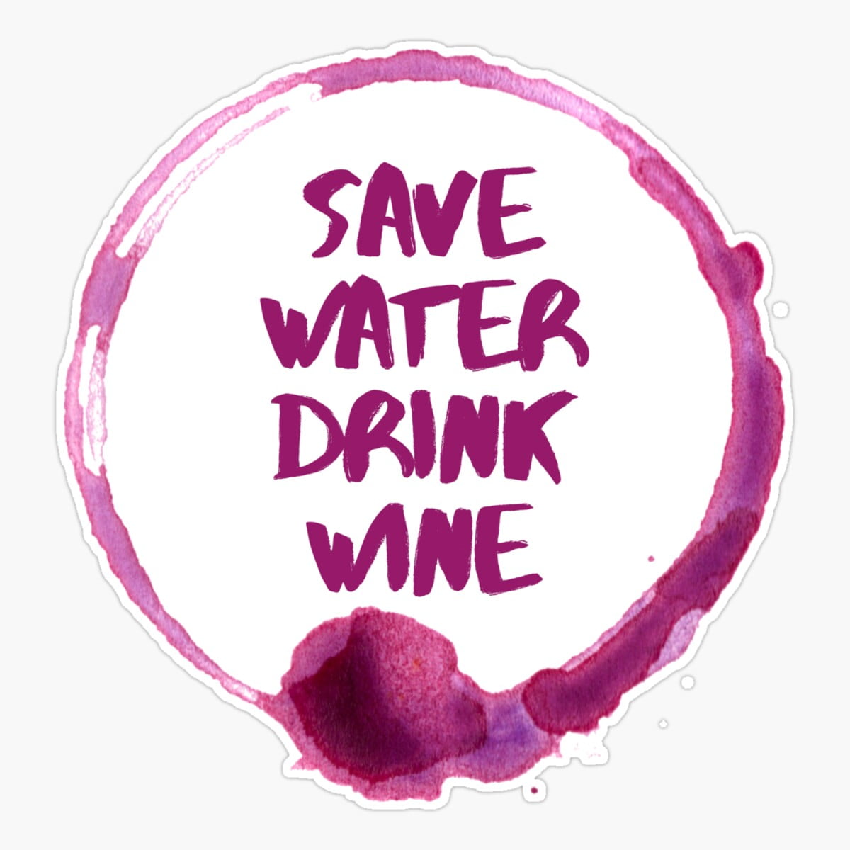 Maneki Save Water Drink Wine Stain Er, Phone Decal Water Bottle ...