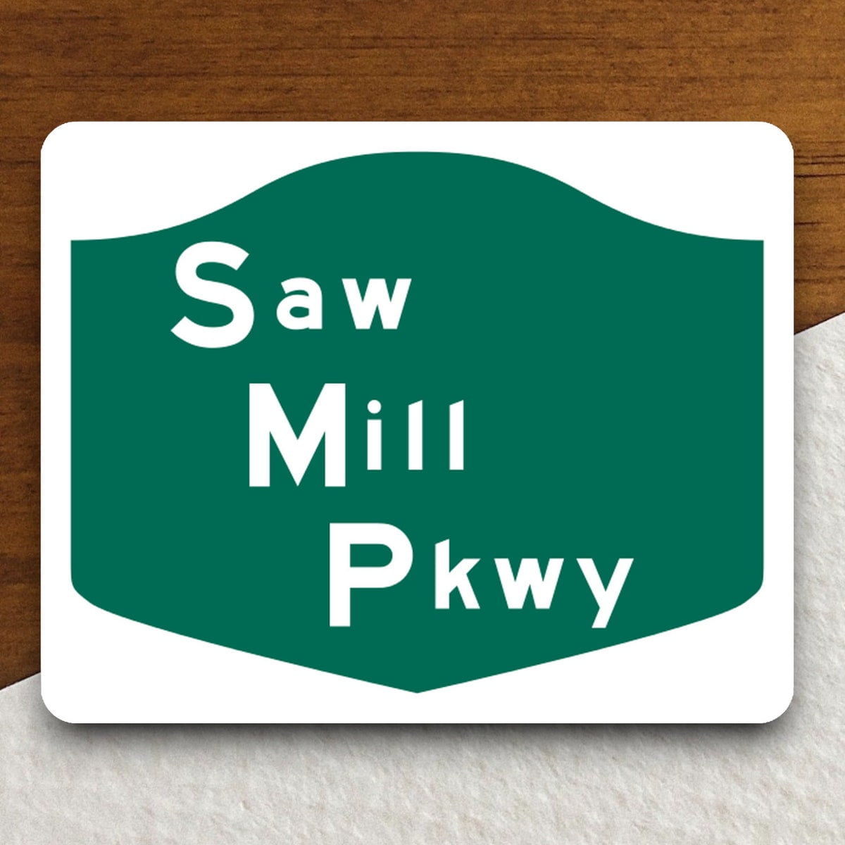 Maneki Saw Mill Parkway Road Sign Stickers, Traffic Sticker, Road Sign ...