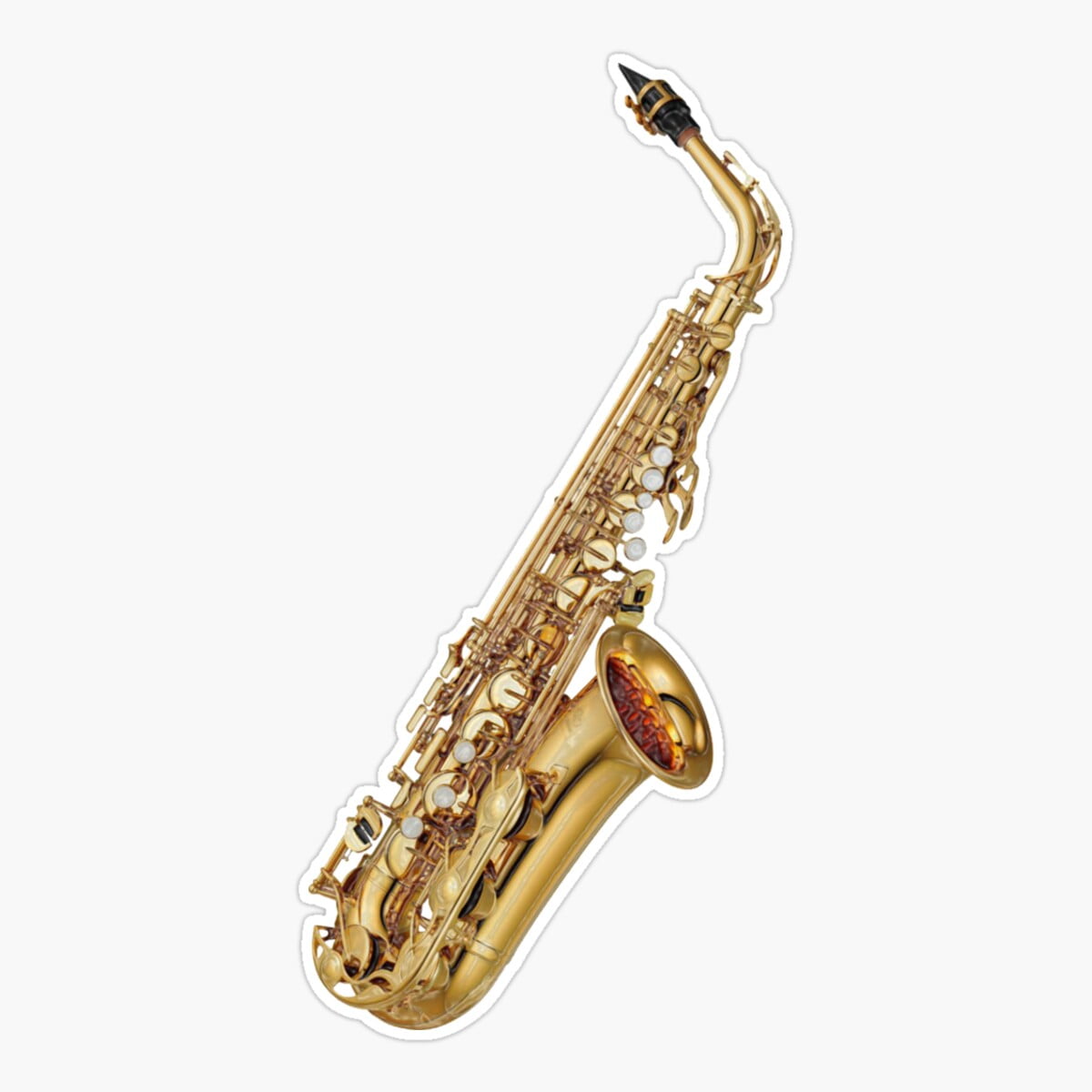 Maneki Sax On The Beach Alto Saxophone Sticker, Phone Decal Water ...