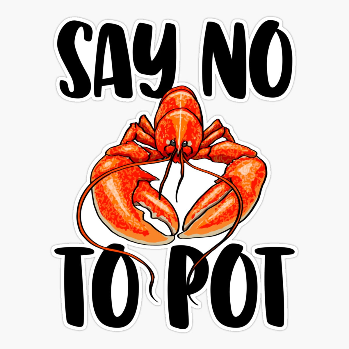 Maneki Say No To Pot Sticker, Phone Decal Water Bottle Stickers Car ...