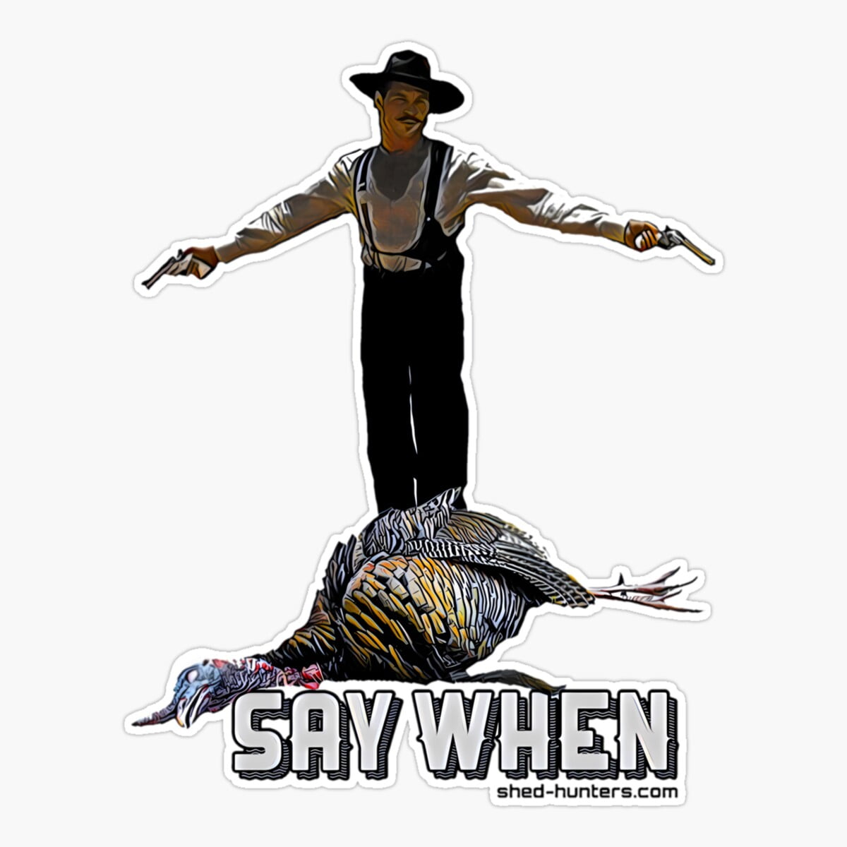 Maneki Say When Doc Holiday Turkey Hunting Er, Phone Decal Water Bottle Stickers Car Decals ...