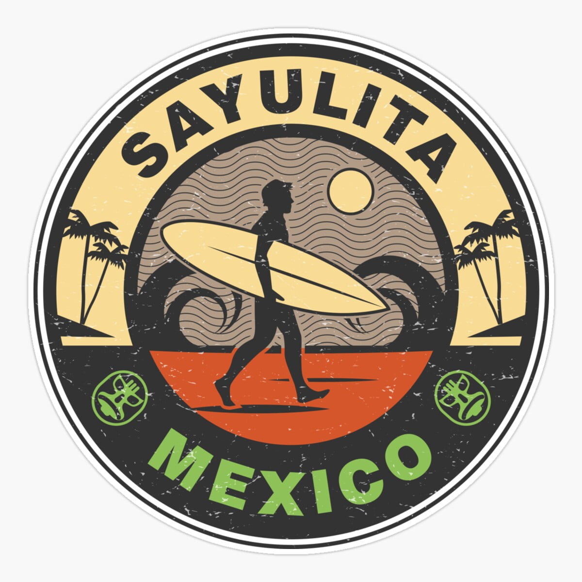 Maneki Sayulita, Mexico Sticker, Phone Decal Water Bottle Stickers Car ...