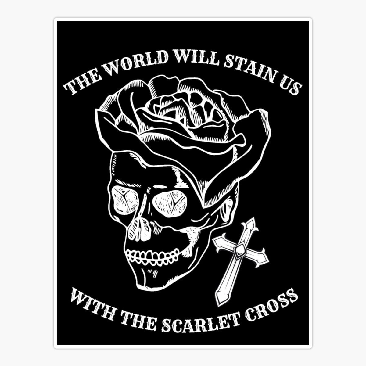 Maneki Scarlet Cross Black Veil Brides Sticker, Phone Decal Water ...