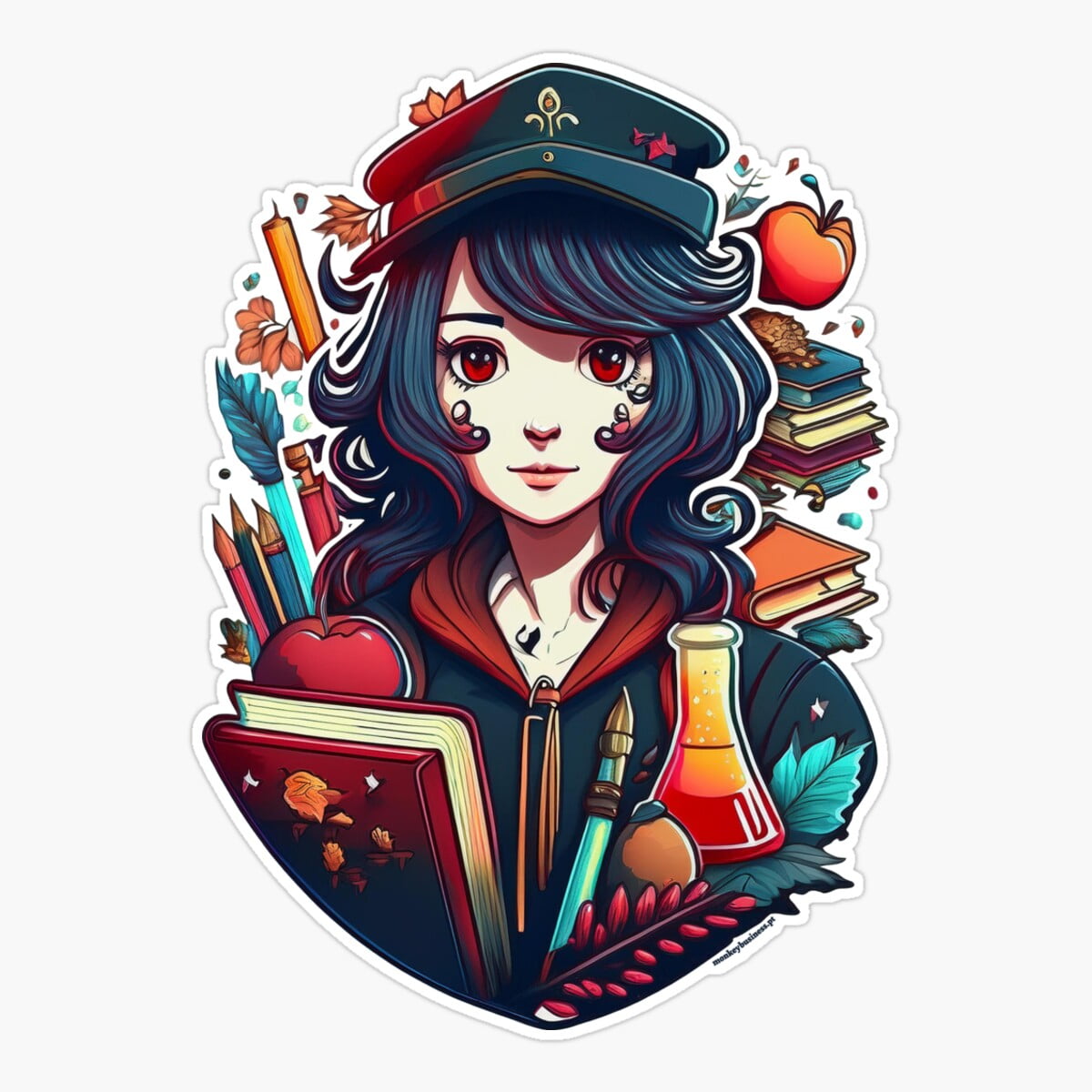 Maneki Scholar Girl | Arts And Science | Dark Academia Collection ...