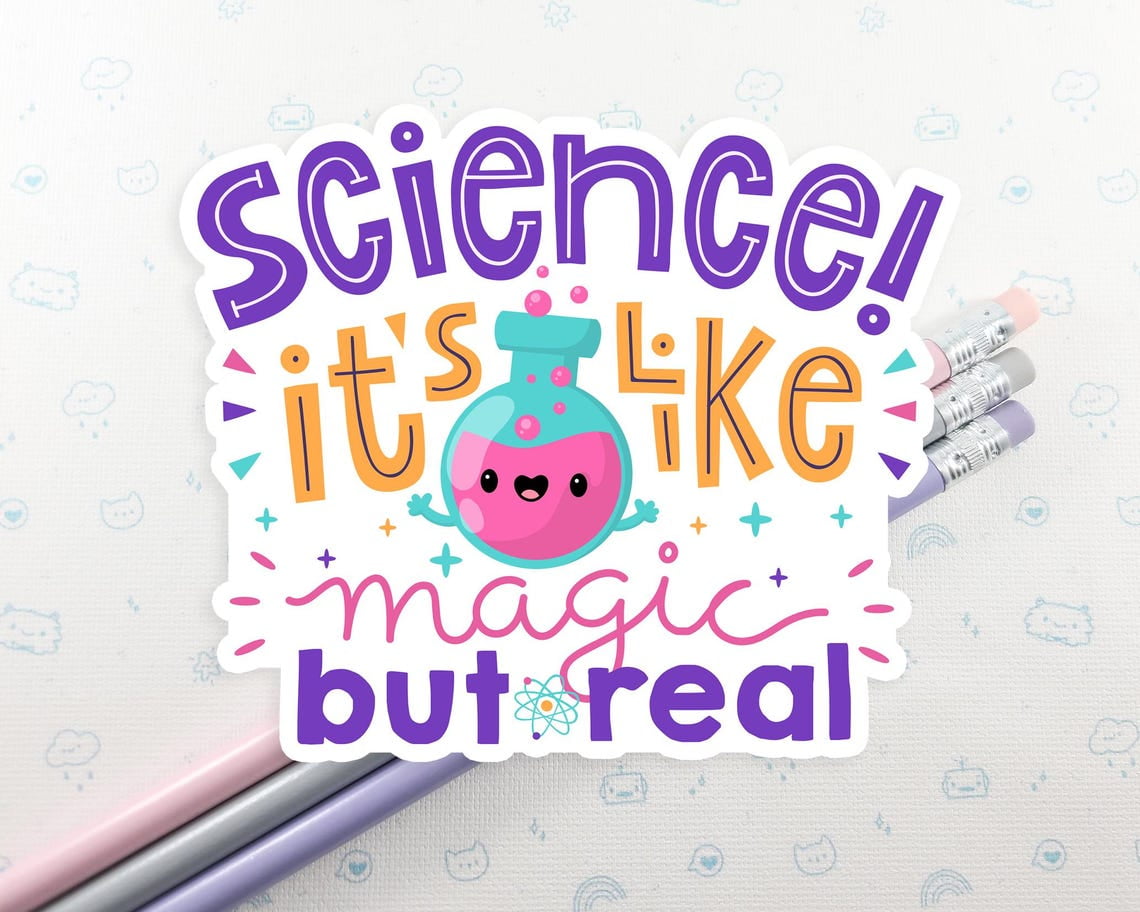 Maneki Science Is Magic Er, Science Decal, Vinyl Er, Laptop Decal, Gift ...