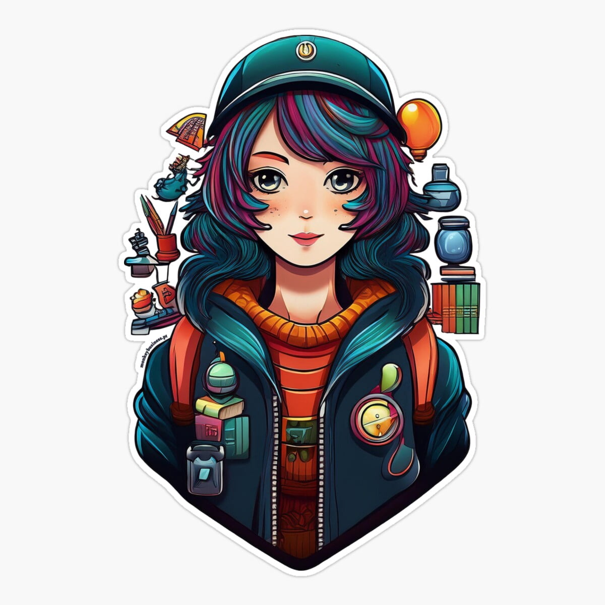Maneki Scientist Girl | Arts And Science | Dark Academia Collection ...