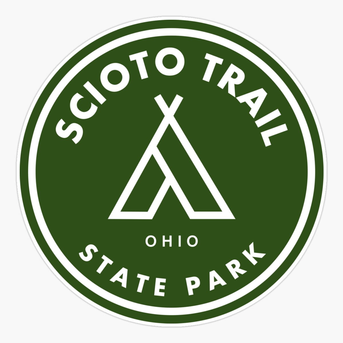 Maneki Scioto Trail State Park Ohio Tent Er, Phone Decal Water Bottle ...