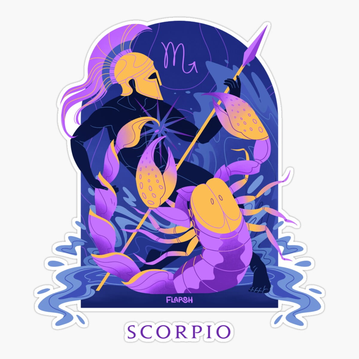 Maneki Scorpio - Ancient Greek Astrology Series Sticker, Phone Decal ...