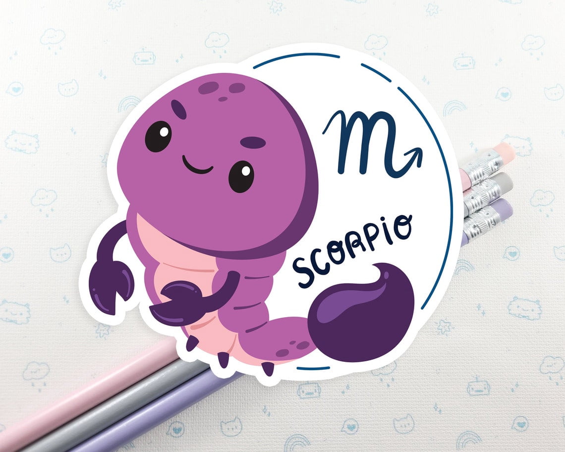 Maneki Scorpio Zodiac Sign Er, Astrology Vinyl Er, Star Chart Laptop ...