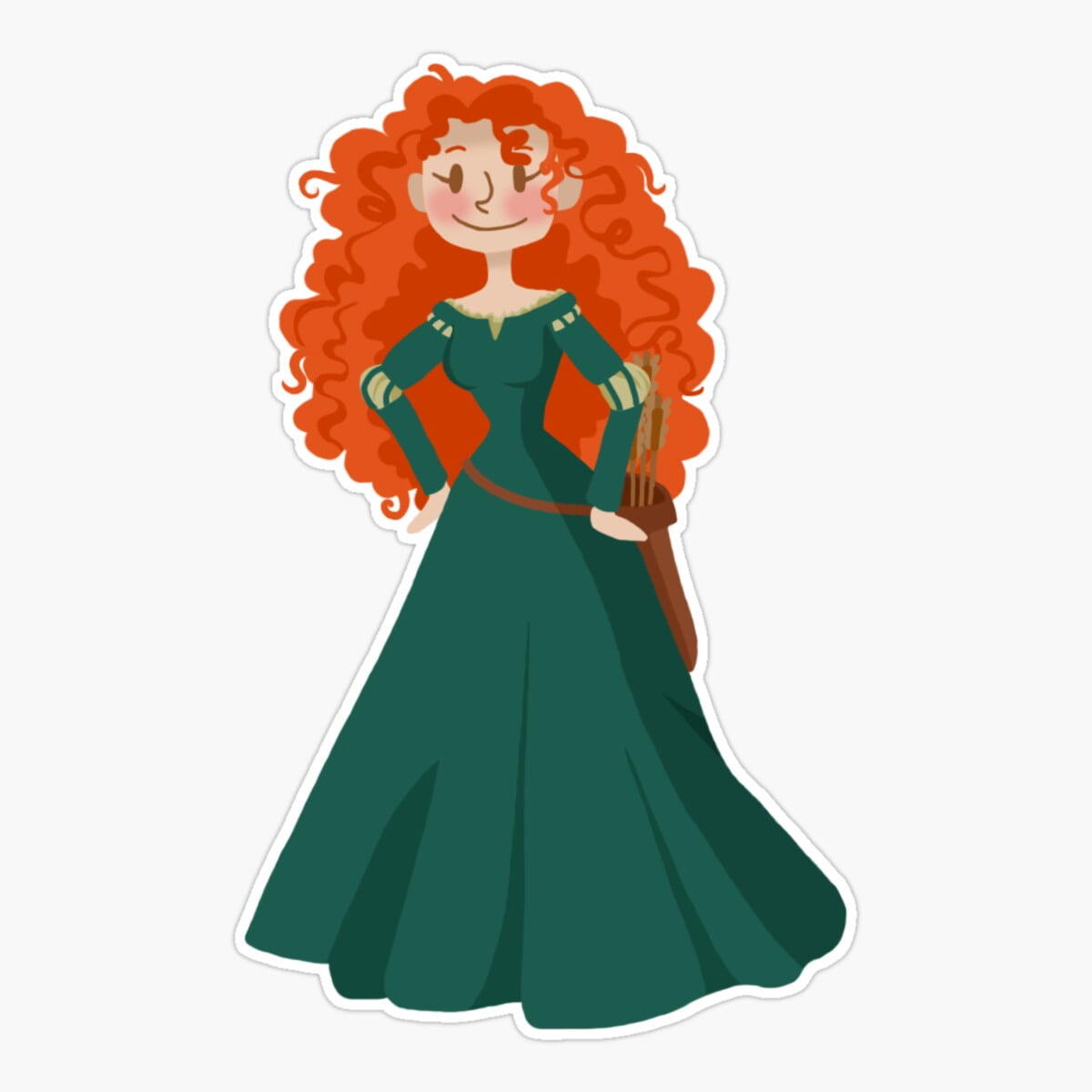 Maneki Scottish Princess Sticker, Phone Decal Water Bottle Stickers Car ...