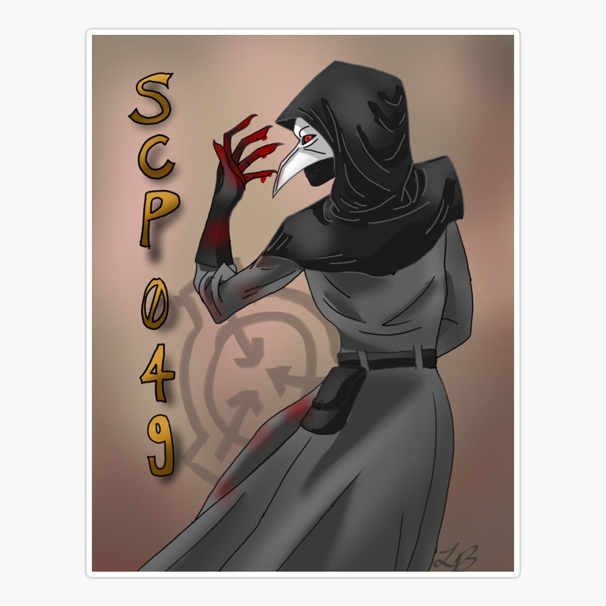 Maneki Scp 049 Er, Phone Decal Water Bottle Stickers Car Decals, Funny ...