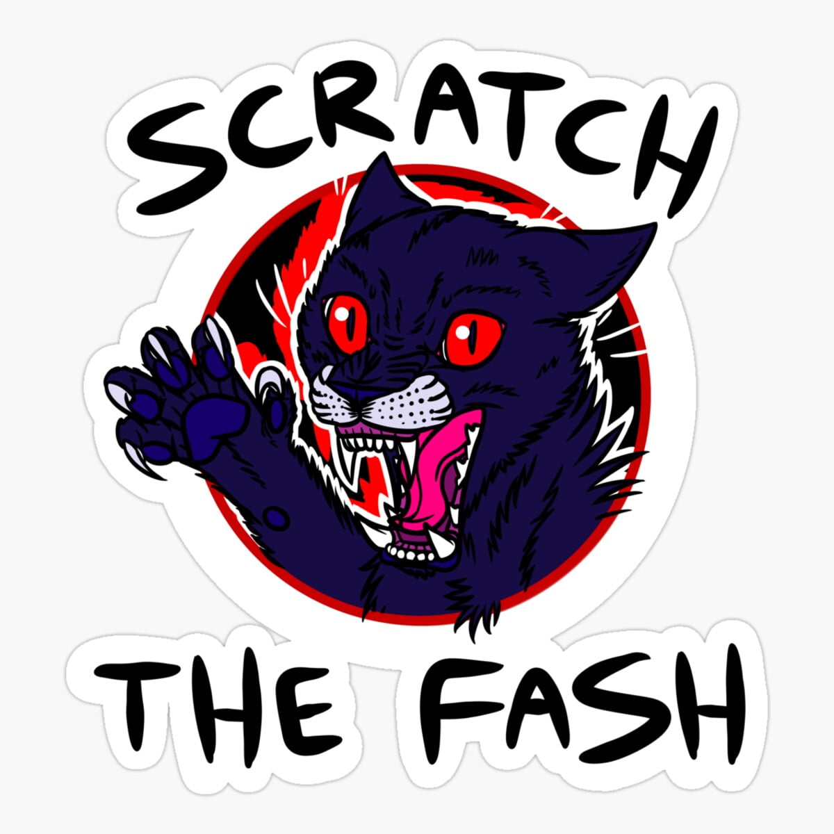 Maneki Scratch The Ash! Sticker, Phone Decal Water Bottle Stickers Car ...