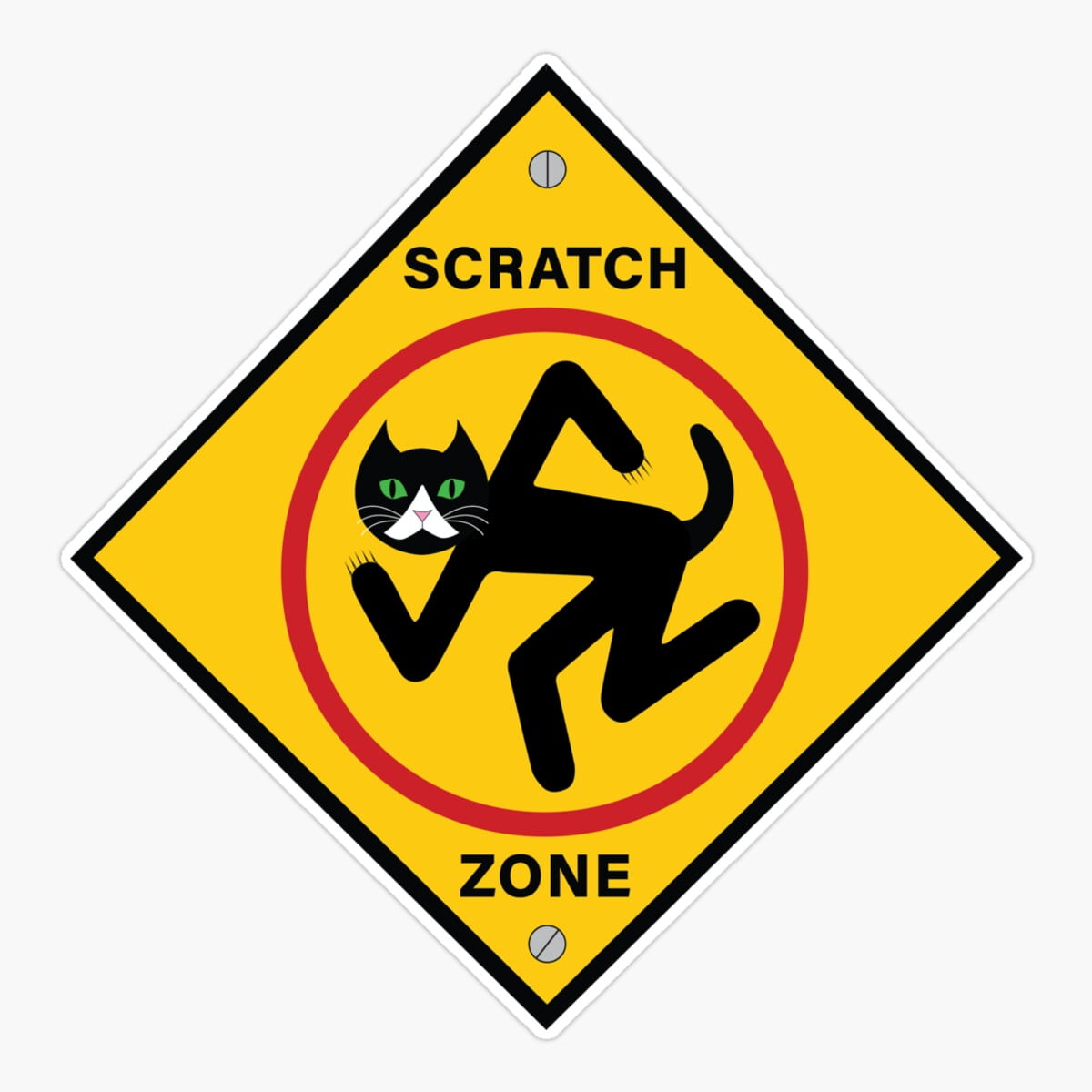 Maneki Scratch Zone - D.R.I. Thrash Cat Sticker, Phone Decal Water ...