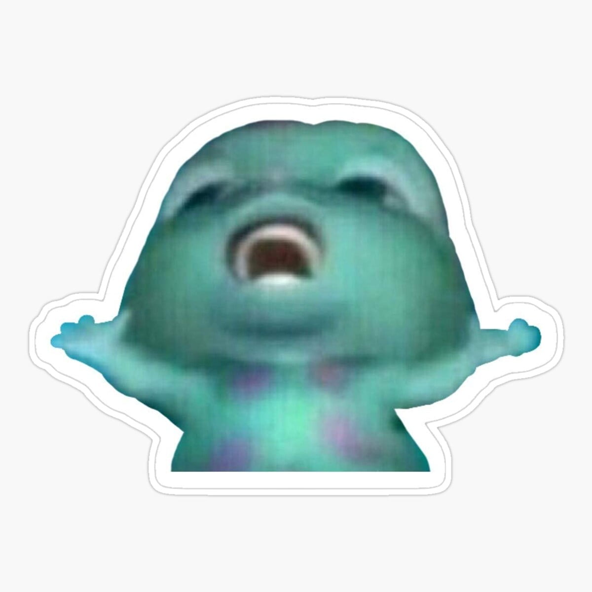 Maneki Screaming Bibble Sticker, Phone Decal Water Bottle Stickers Car ...