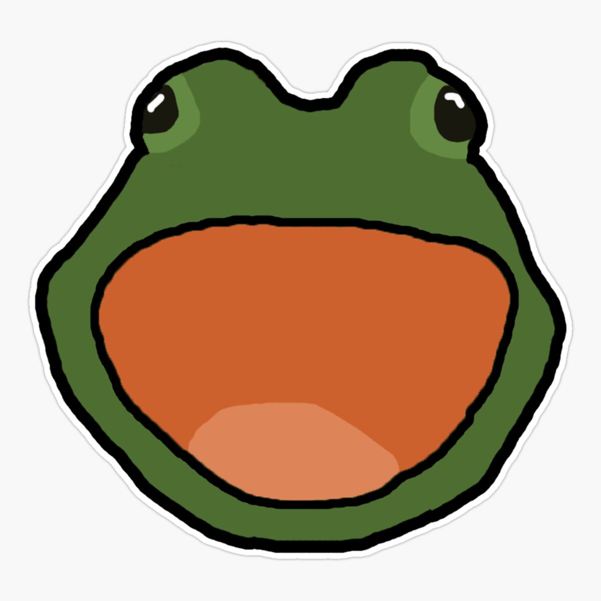 Maneki Screaming Frog Sticker, Phone Decal Water Bottle Stickers Car ...