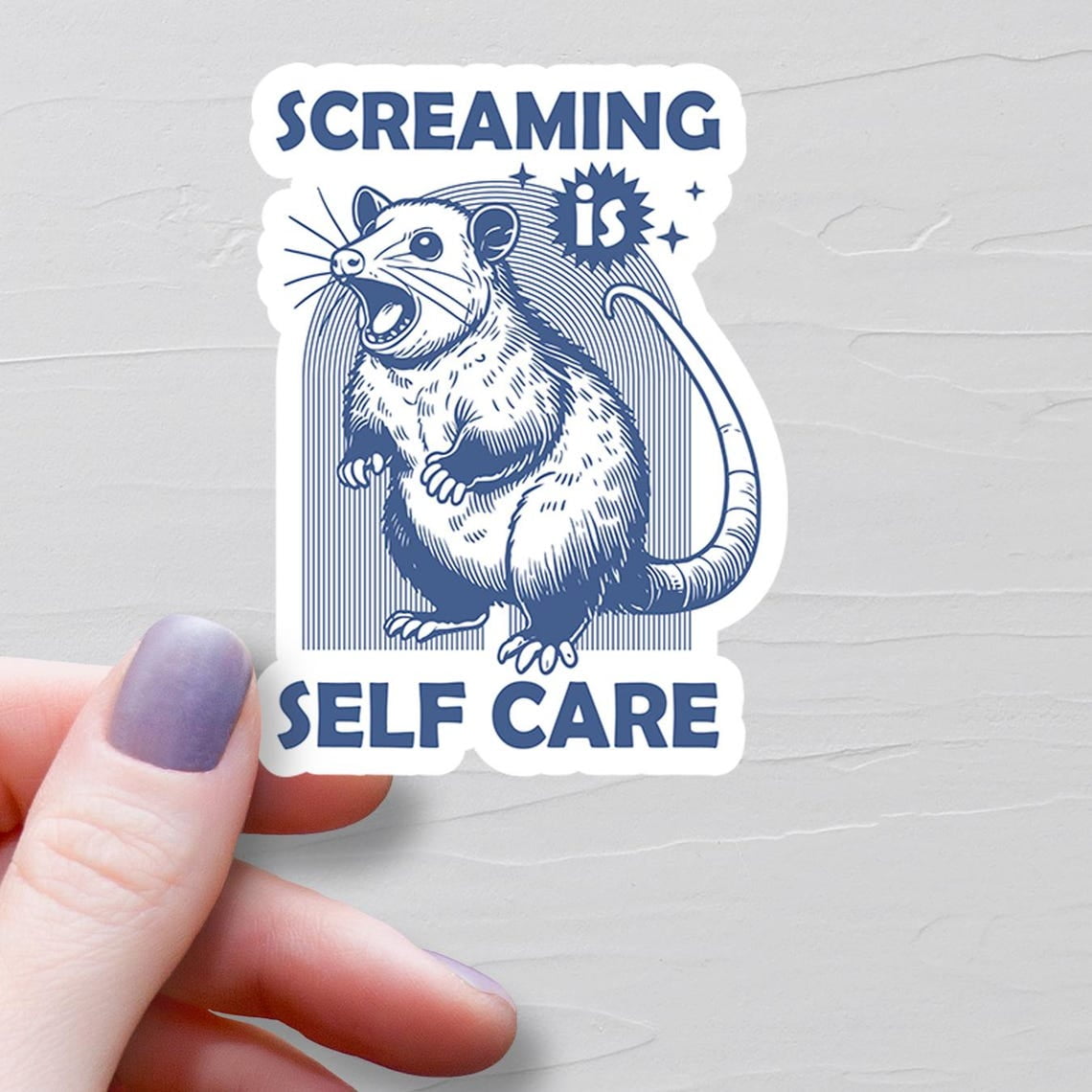 Maneki Screaming Is Self Care Er, Sarcastic Mole Er, Vinyl Water Bottle ...