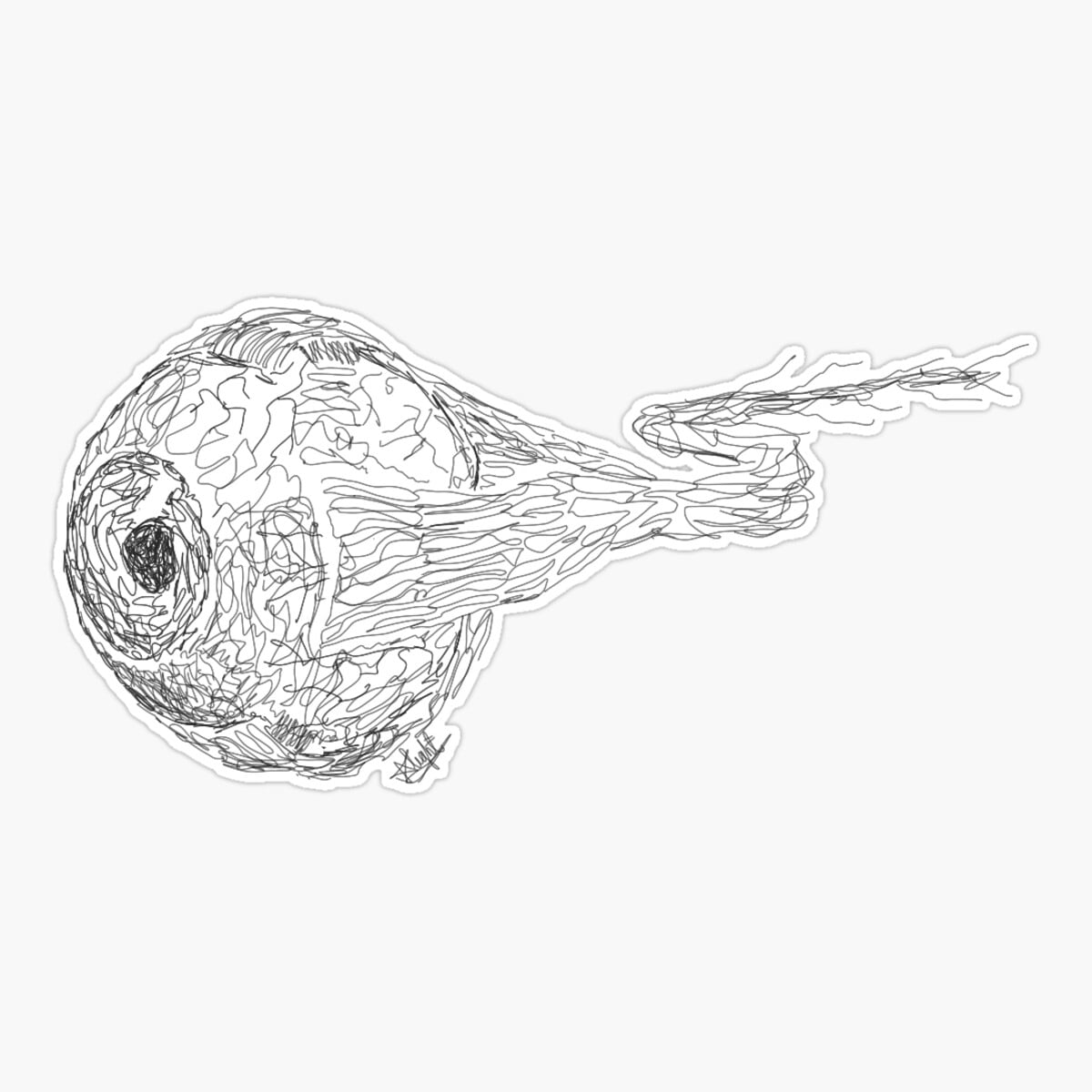 Maneki Scribble Anatomically Correct Eyeball Sticker, Phone Decal Water ...