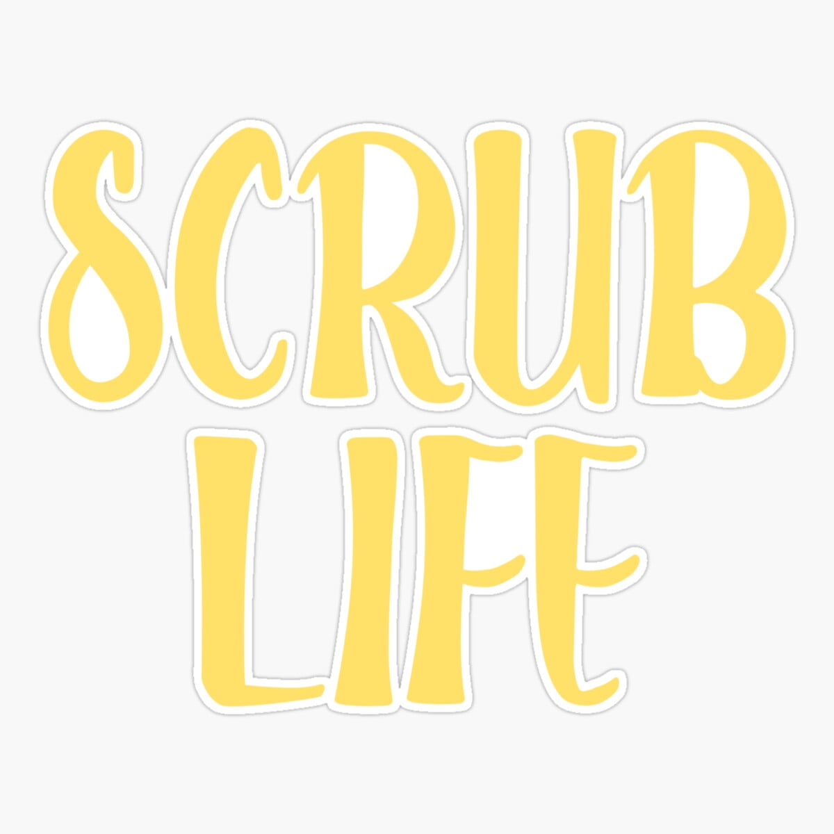 Maneki Scrub Life Yellow Er, Phone Decal Water Bottle Stickers Car ...