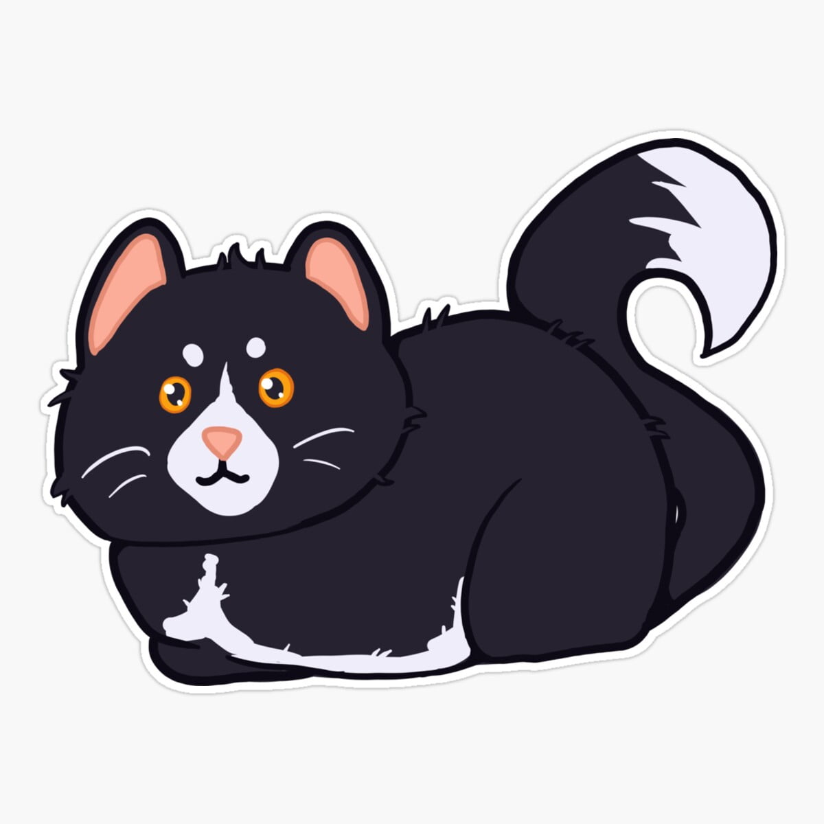 Maneki Scruy Cat Loa Sticker, Phone Decal Water Bottle Stickers Car ...