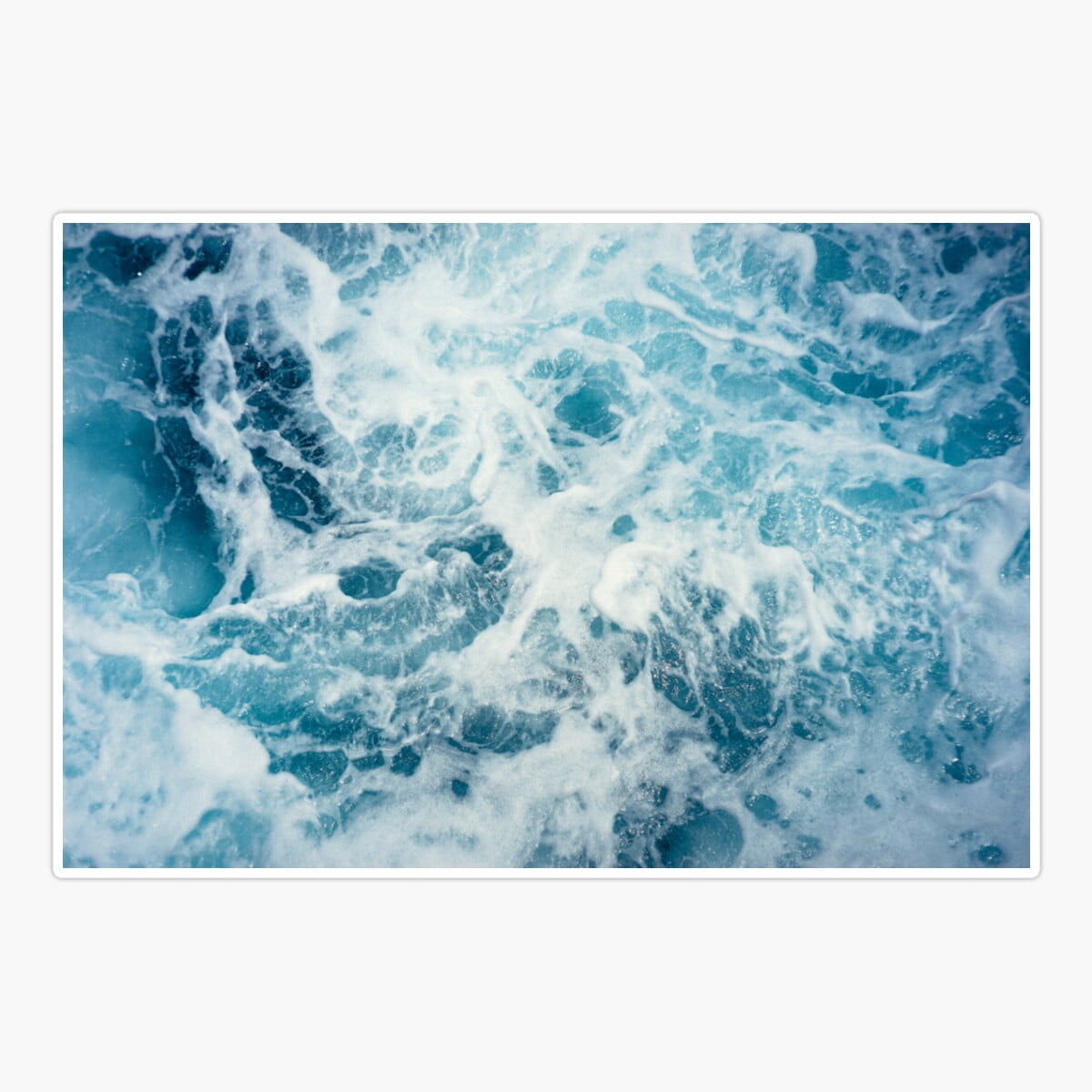 Maneki Sea Waves In The Ocean Sticker, Phone Decal Water Bottle ...