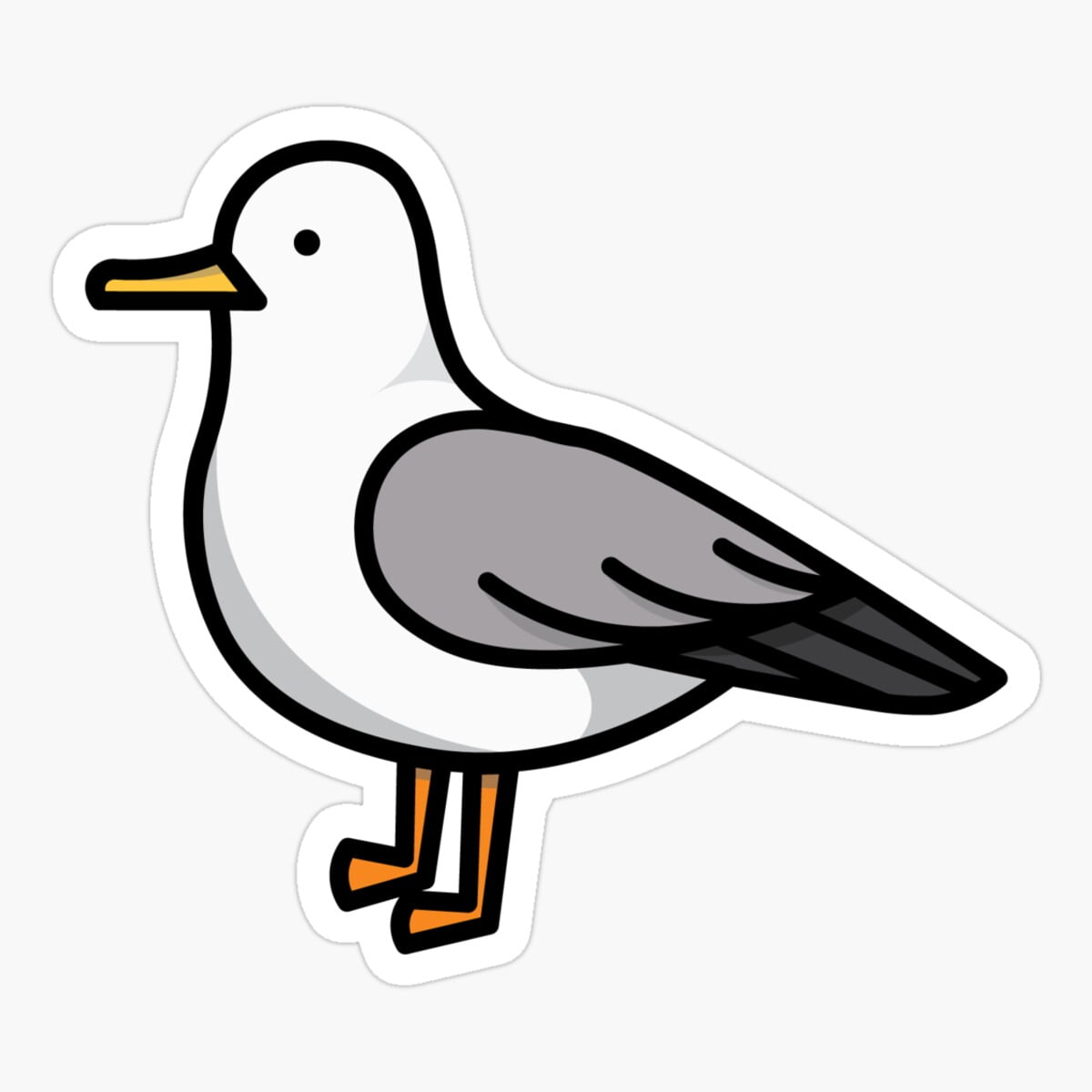 Maneki Seagull Friend Sticker, Phone Decal Water Bottle Stickers Car ...