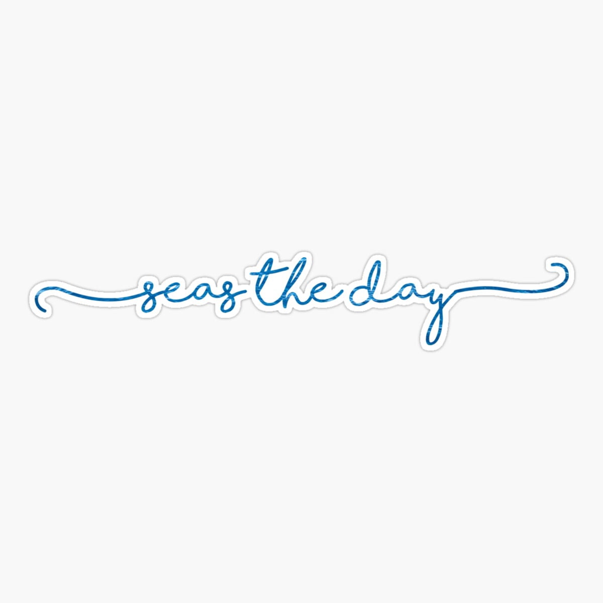 Maneki Seas The Day - Script Sticker, Phone Decal Water Bottle Stickers ...