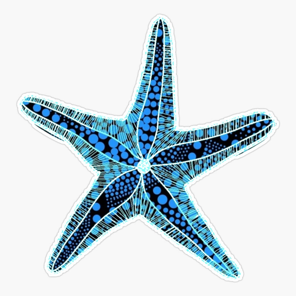 Maneki Seashell Many Dots Sticker, Phone Decal Water Bottle Stickers ...