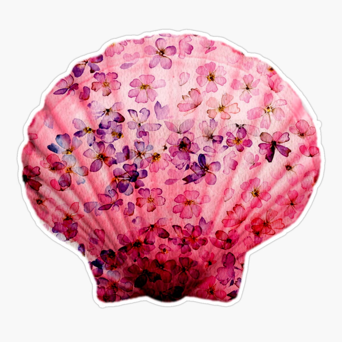 Maneki Seashell Sticker, Phone Decal Water Bottle Stickers Car Decals ...