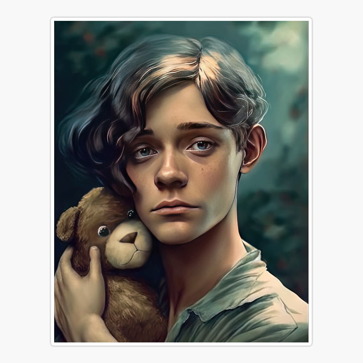 Maneki Sebastian And His Teddy Bear Sticker, Phone Decal Water Bottle ...