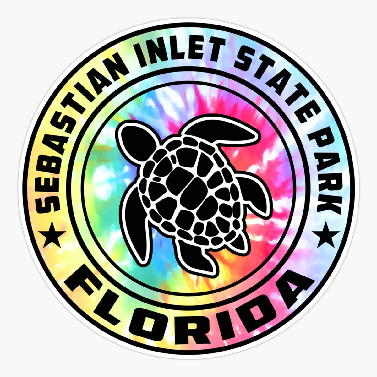 Maneki Sebastian Inlet State Park Beach Florida Sea Turtle Fl Sticker ...