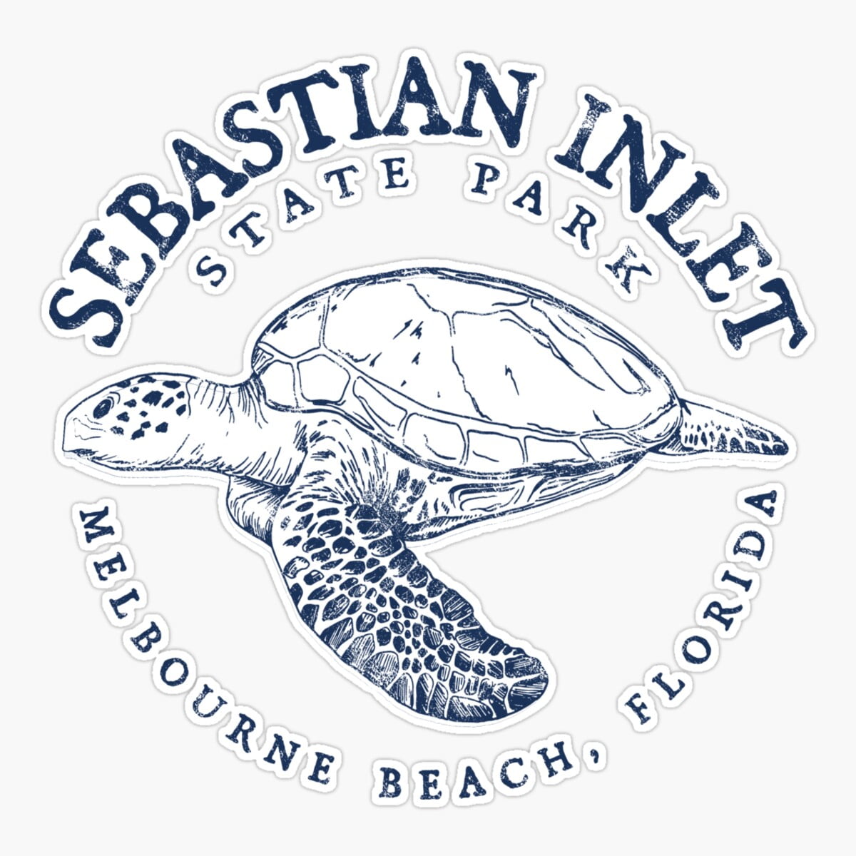 Maneki Sebastian Inlet State Park Turtle Loggerhead Sticker, Phone ...